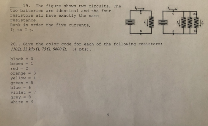 Solved 19. The figure shows two circuits. The two batteries | Chegg.com