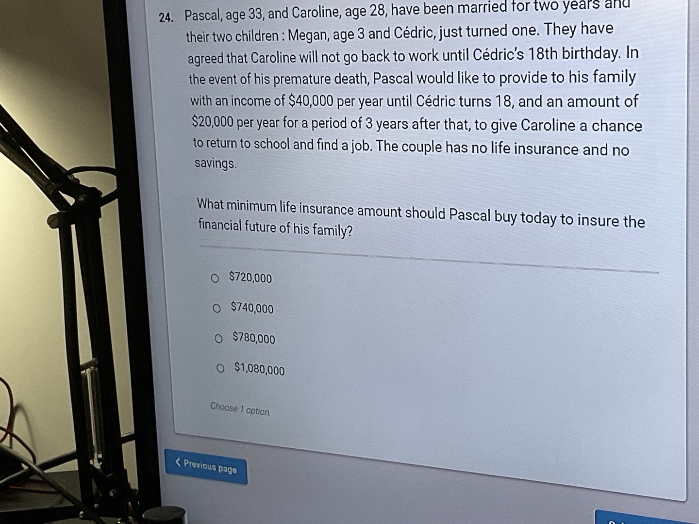 Solved Pascal, age 33 , ﻿and Caroline, age 28 , ﻿have been | Chegg.com