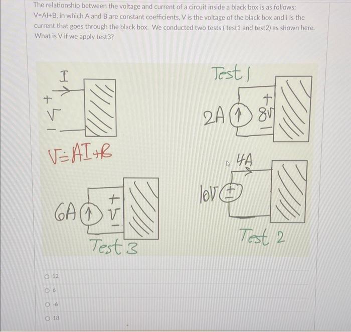 Solved the relationship between the voltage and current of a | Chegg.com