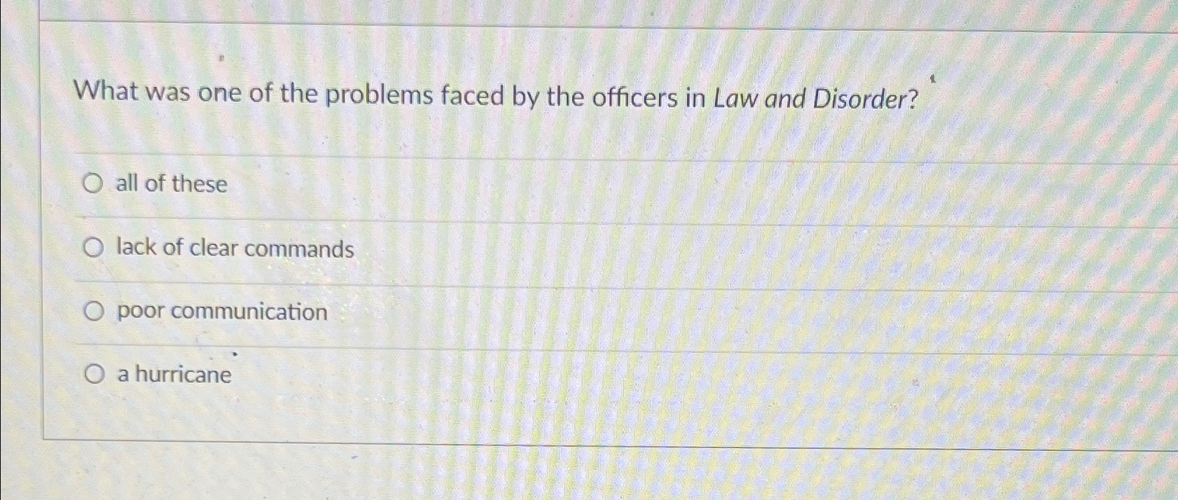 Solved What was one of the problems faced by the officers in | Chegg.com