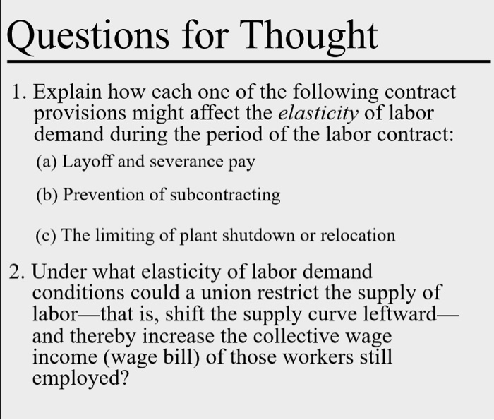 Solved Questions for Thought 1. Explain how each one of the | Chegg.com