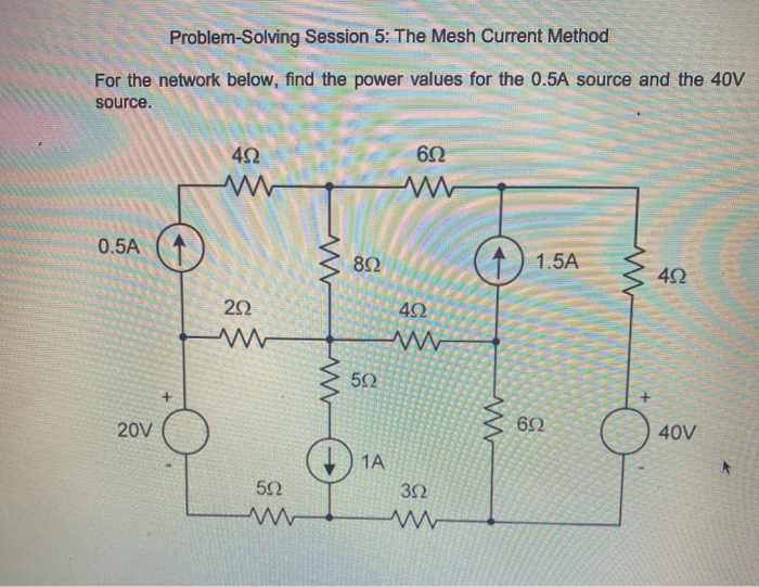 Solved Problem Solving Session 5: The Mesh Current Method | Chegg.com