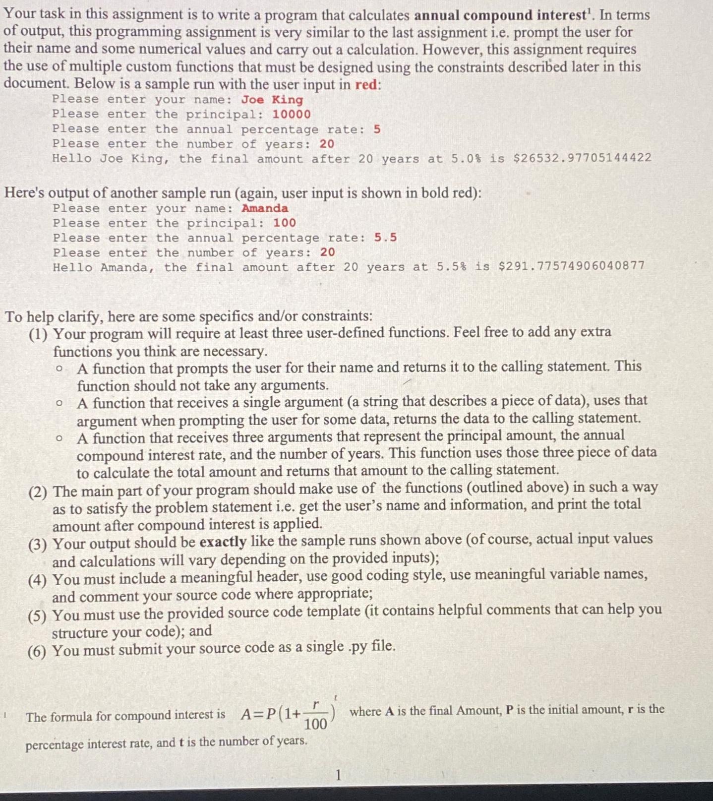 Solved Your task in this assignment is to write a program | Chegg.com