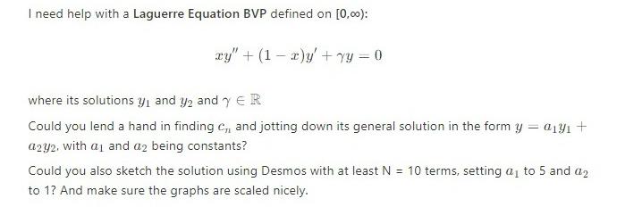 Solved Topic: Laguerre Equation | Chegg.com