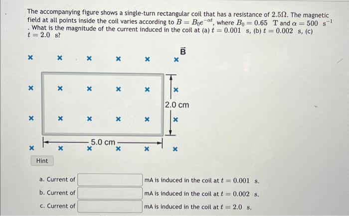 Solved The accompanying figure shows a single-turn | Chegg.com