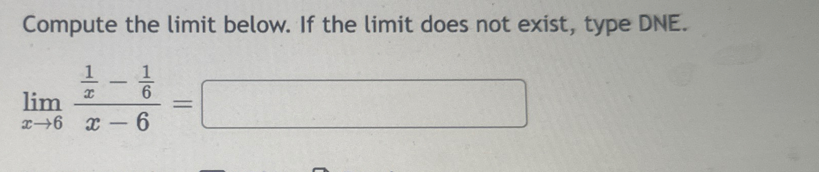 Solved Compute the limit below. If the limit does not exist, | Chegg.com