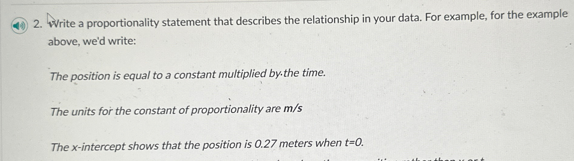 WVite a proportionality statement that describes the | Chegg.com