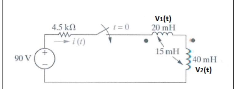 Solved i(t) in the adjacent circuit current, V1(t) and V2(t) | Chegg.com