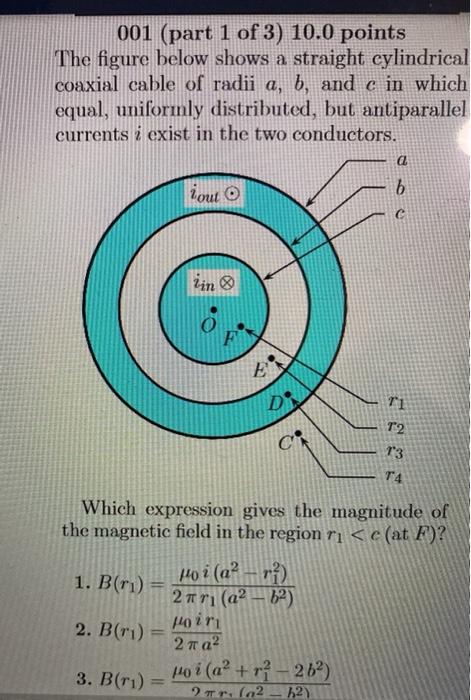Solved 001 (part 1 of 3) 10.0 points The figure below shows | Chegg.com