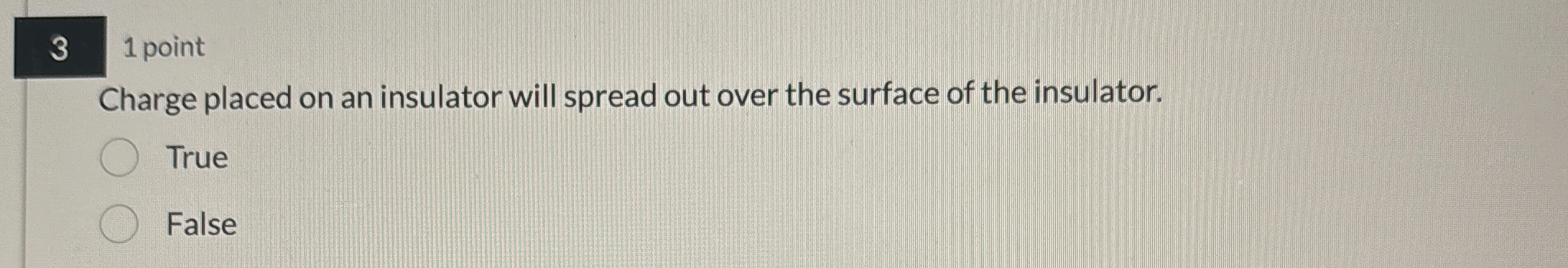 Solved 31 ﻿pointCharge placed on an insulator will spread | Chegg.com