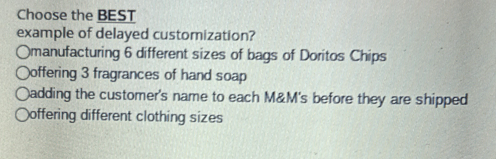 Solved Choose the BESTexample of delayed | Chegg.com