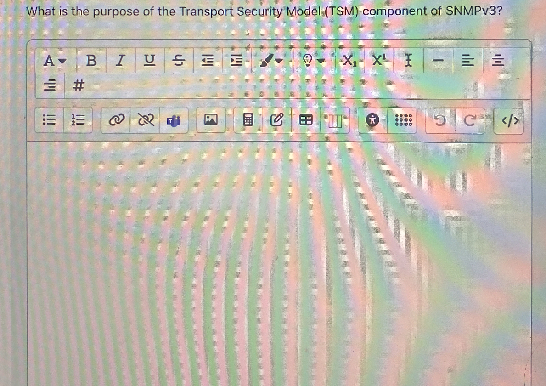What is the purpose of the Transport Security Model | Chegg.com