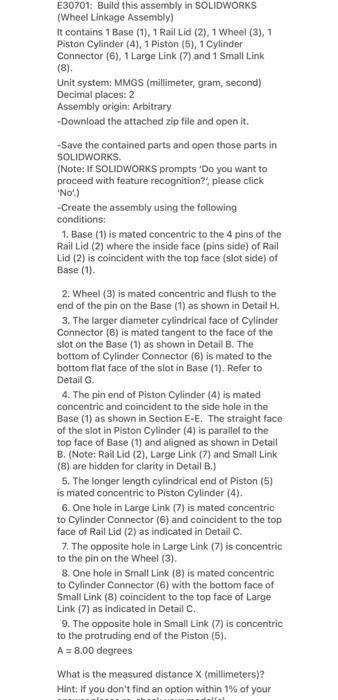 Solved (Wheel Linkage Assembly) It contains 1 Base (1), 1 | Chegg.com