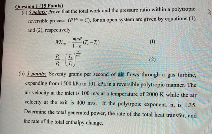 Solved Question 1 (15 Points) (a) 5 points: Prove that the | Chegg.com