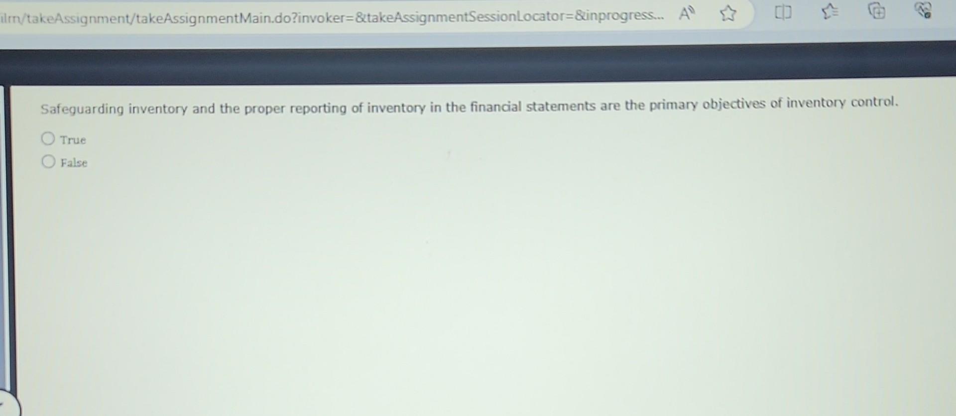 Solved Safeguarding inventory and the proper reporting of | Chegg.com