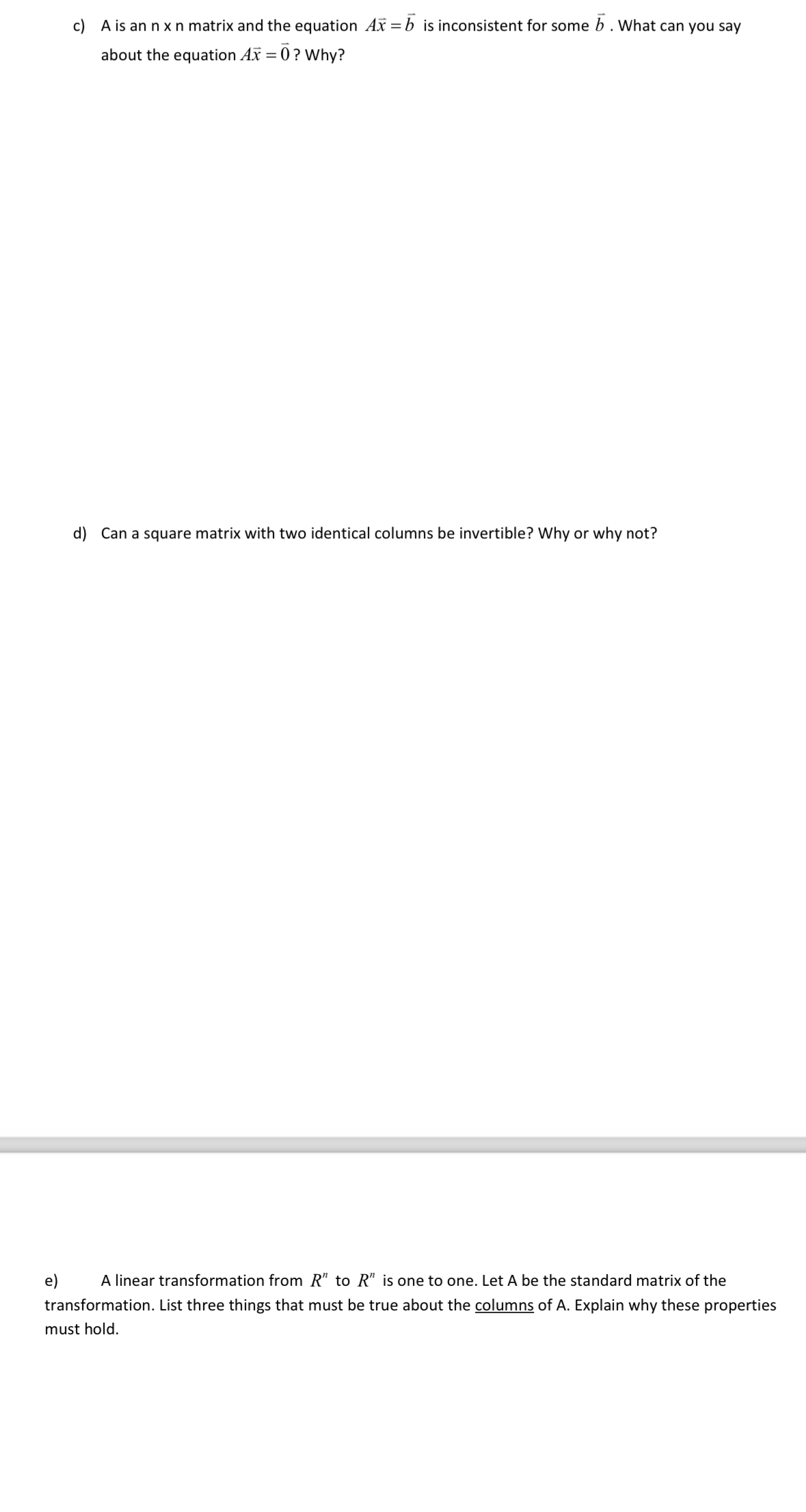 Solved 11. ﻿Briefly answer each of the following questions | Chegg.com