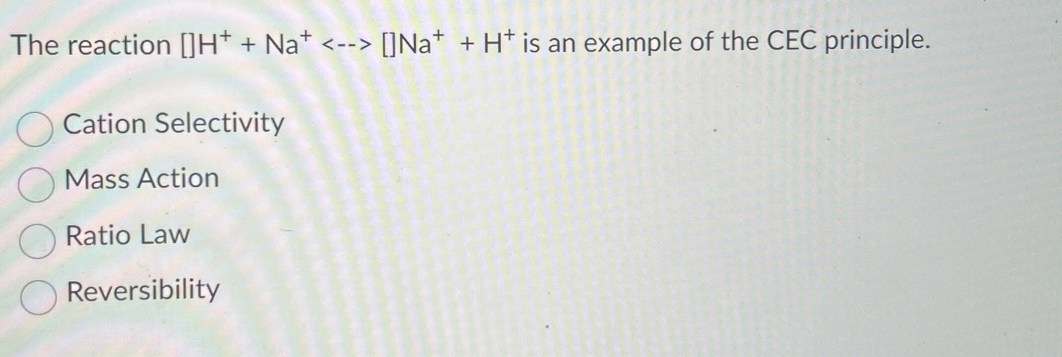 Solved The reaction [] H++Na+