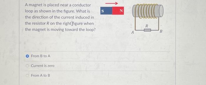 Solved What is the direction of the induced current in the | Chegg.com
