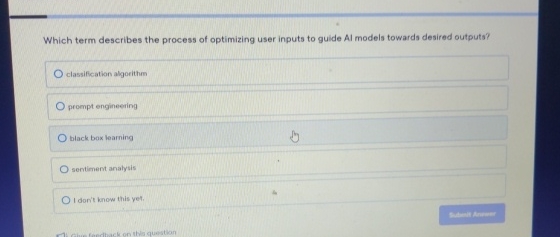Solved Which term describes the process of optimizing user | Chegg.com