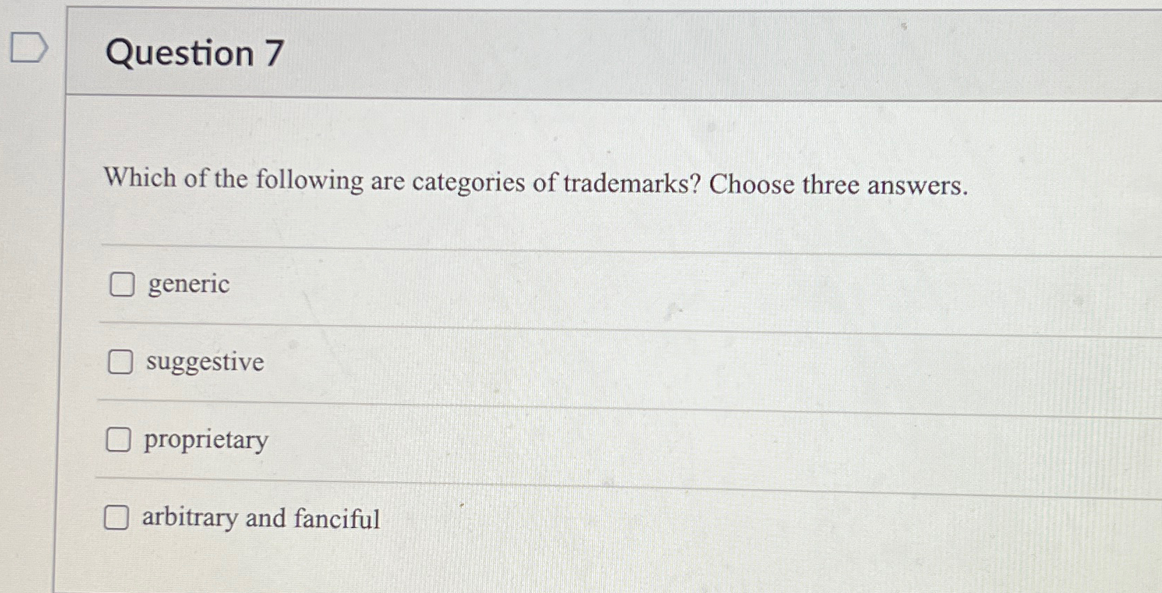 Solved Question 7Which of the following are categories of | Chegg.com