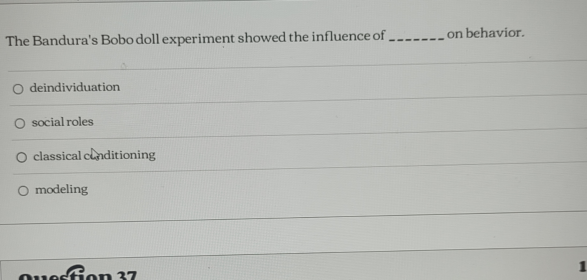 Solved The Bandura's Bobo doll experiment showed the | Chegg.com