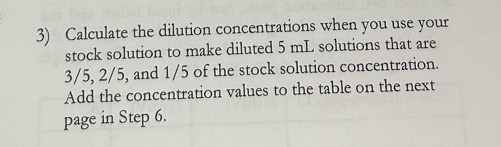 Solved Calculate the dilution concentrations when you use | Chegg.com