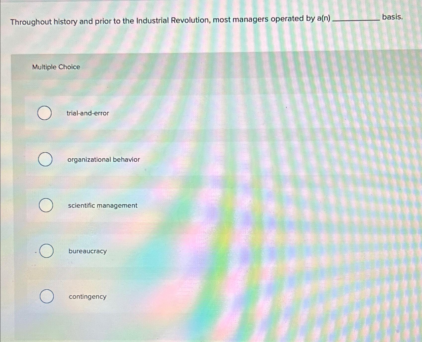 Solved Throughout history and prior to the Industrial | Chegg.com