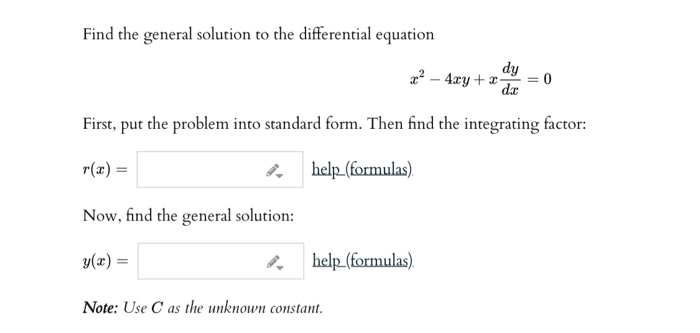 Solved Find the general solution to the differential | Chegg.com
