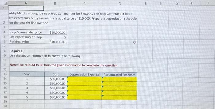 Solved Please Use The Cells From The Excel Sheet I Dont 