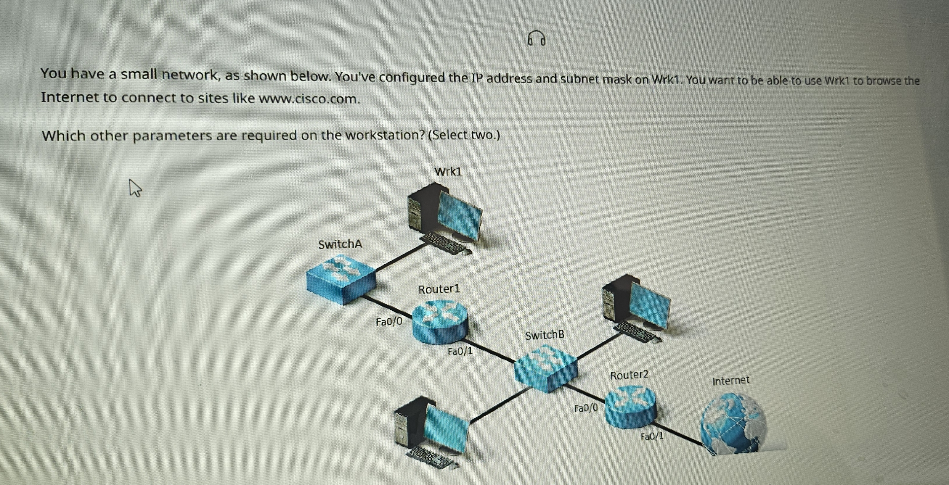 You have a small network, as shown below. You've | Chegg.com