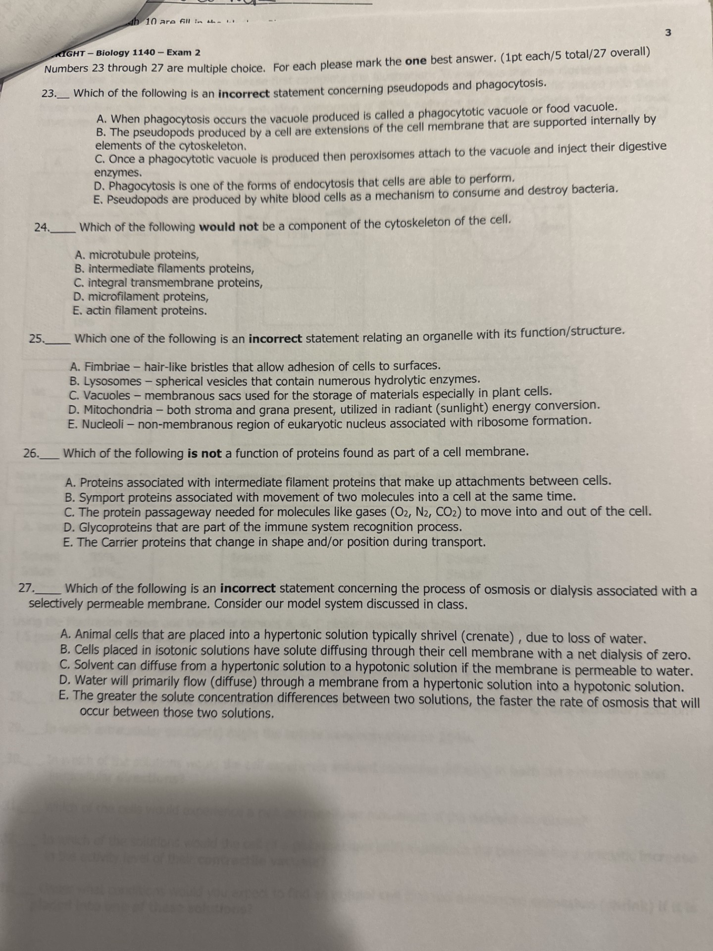 Solved Numbers 23 ﻿through 27 ﻿are multiple choice. For each | Chegg.com