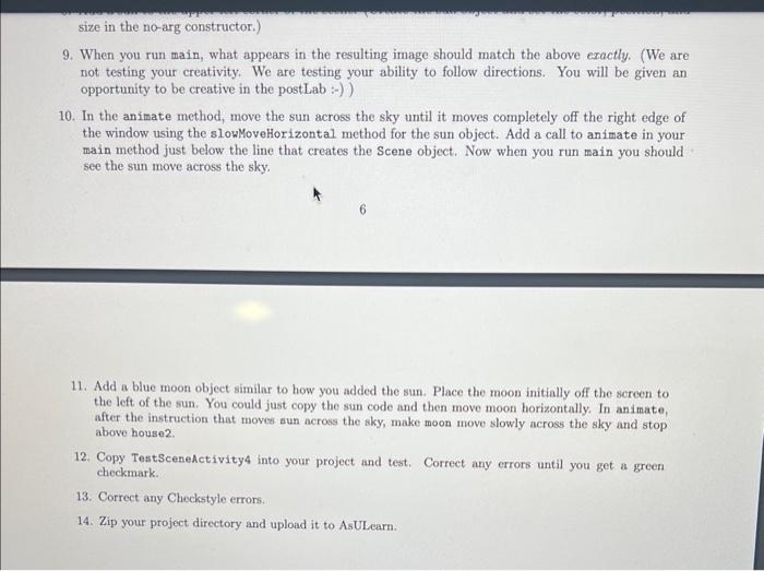 Solved 1. Create a new class named Scene. 2. Add a main | Chegg.com