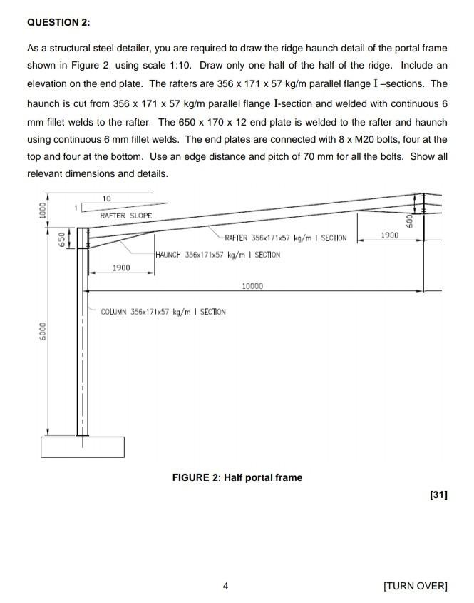 QUESTION 2: As a structural steel detailer, you are | Chegg.com