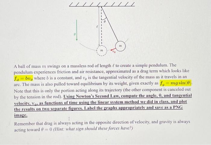 Solved write in matlab and plot angle vs. time and another | Chegg.com