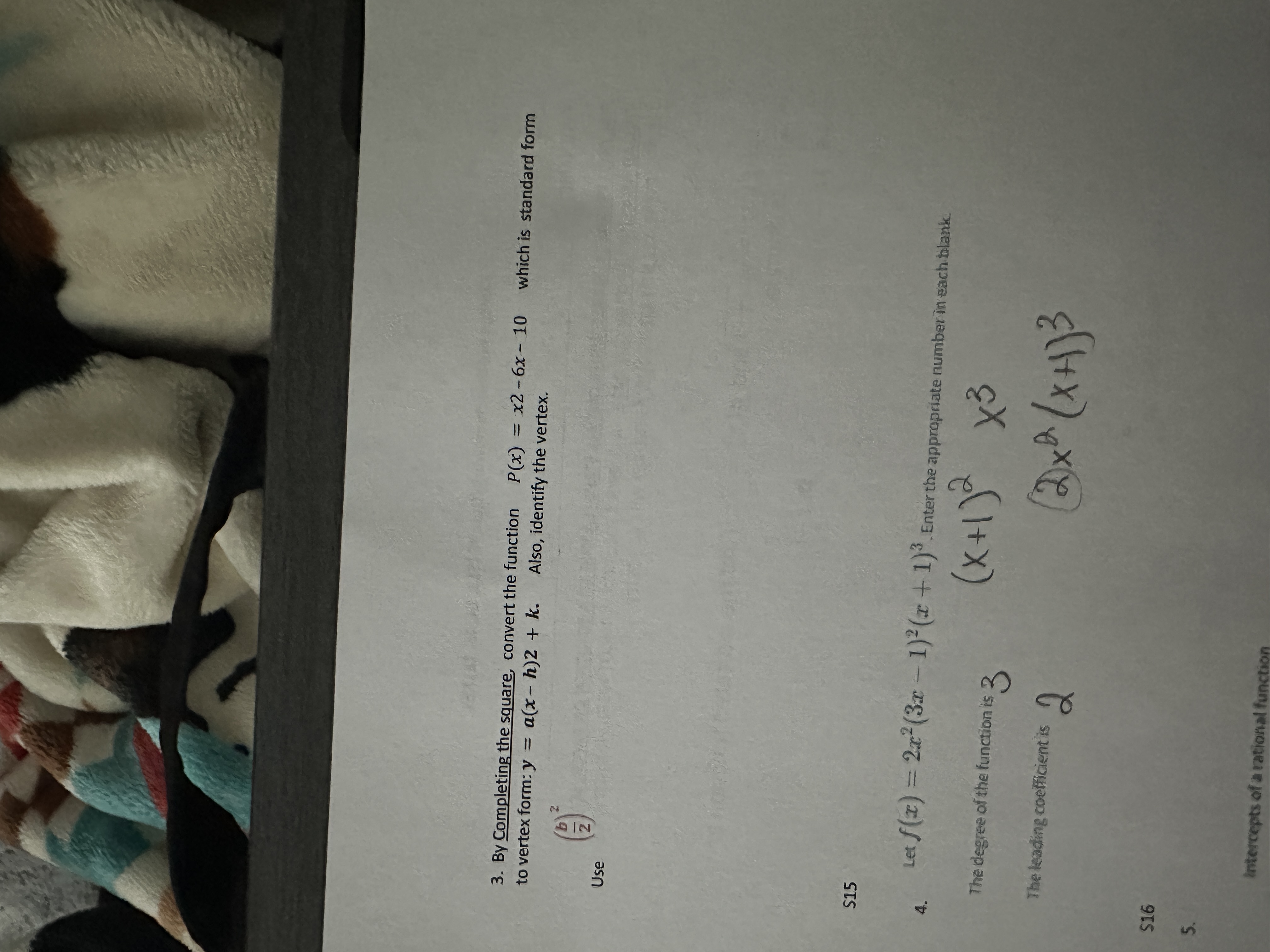 Solved By Completing the square, convert the function | Chegg.com