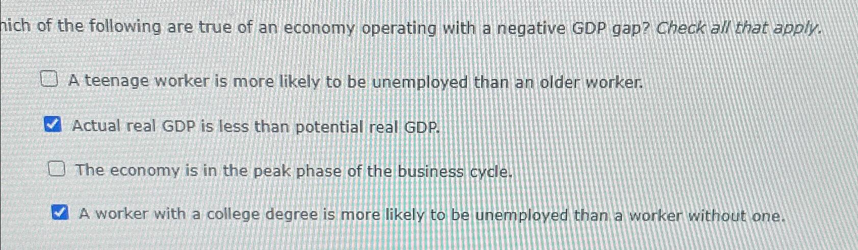 Solved hich of the following are true of an economy | Chegg.com