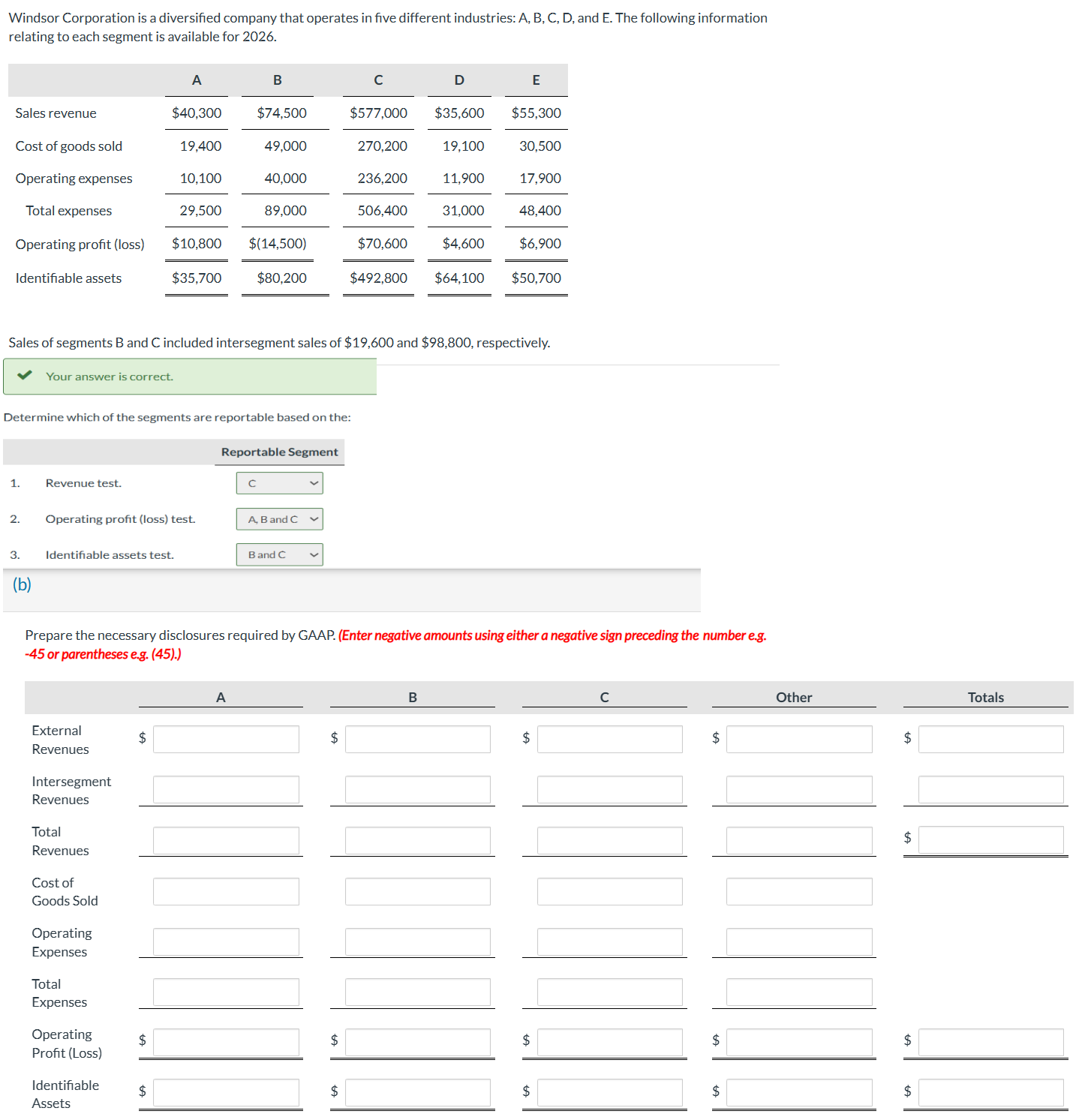 Solved Windsor Corporation is a diversified company that | Chegg.com