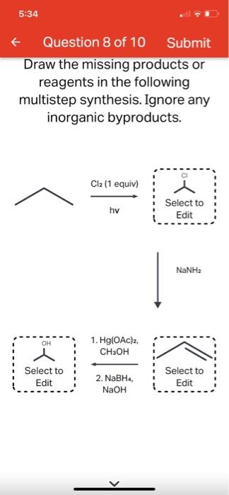 Solved Hello! Please help with these synthesis questions! | Chegg.com