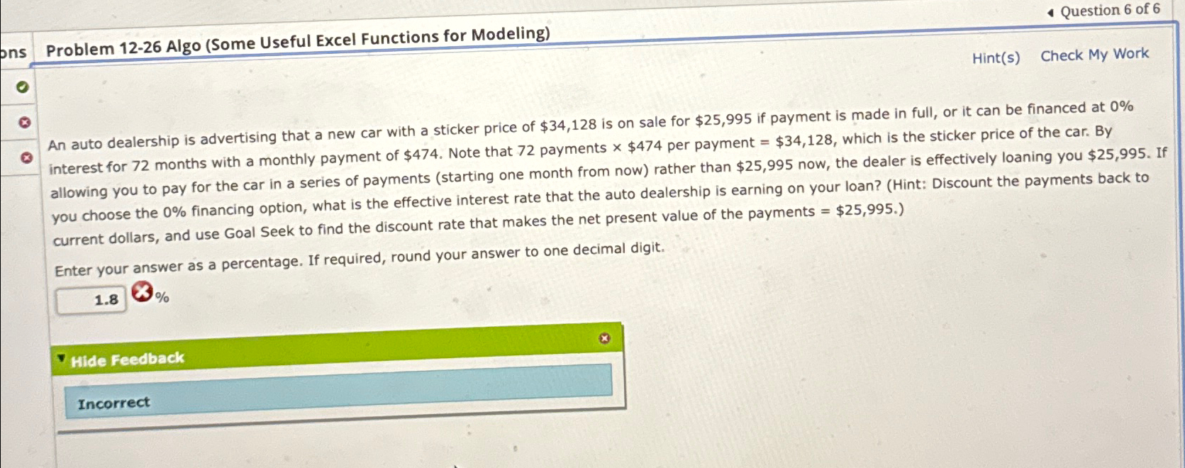 Problem 12 26 ﻿algo Some Useful Excel Functions For 