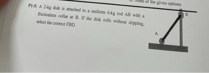 Solved One of the given options P1-5: A 2-kg disk is | Chegg.com