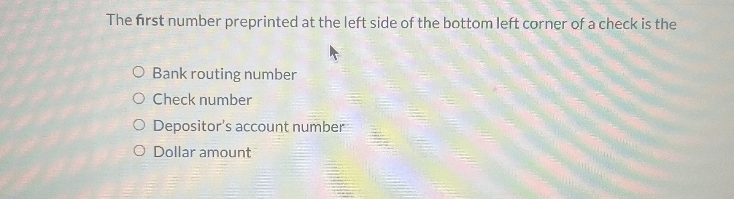 Solved The first number preprinted at the left side of the | Chegg.com