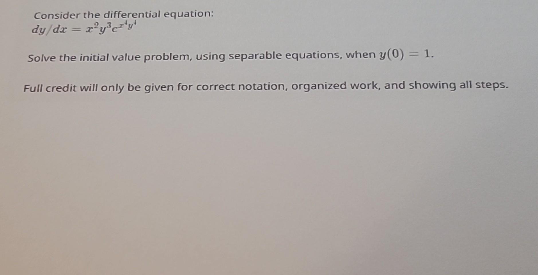 Solved Consider the differential equation: \\[ d y / d | Chegg.com