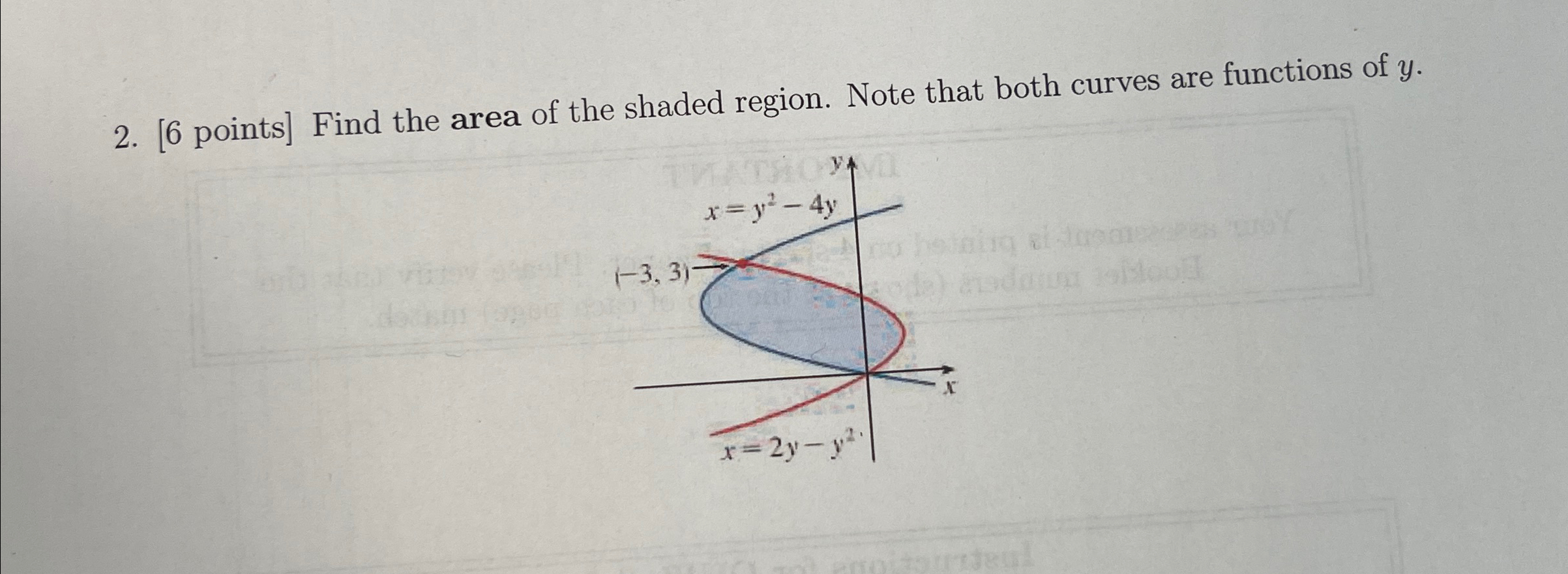 Solved [6 ﻿points] ﻿Find the area of the shaded region. Note | Chegg.com