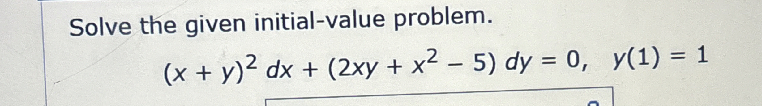 Solve the given initial-value | Chegg.com