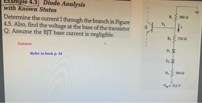 Solved Example 4.3 Diode Analysis with Known States | Chegg.com