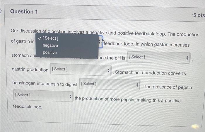 Solved Our discussion of digestion involves a negative and | Chegg.com