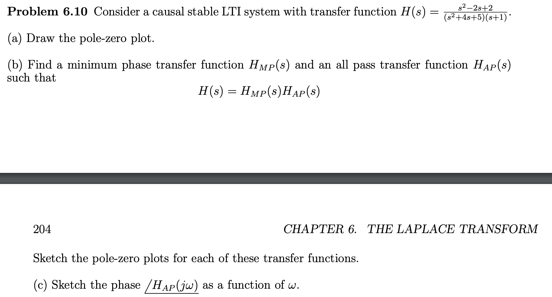 Solved Consider a causal stable LTI system with transfer | Chegg.com