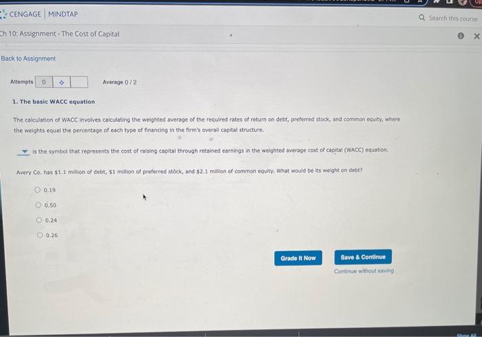 Solved Up CENGAGE MINDTAP Q Search this course Ch 10: | Chegg.com