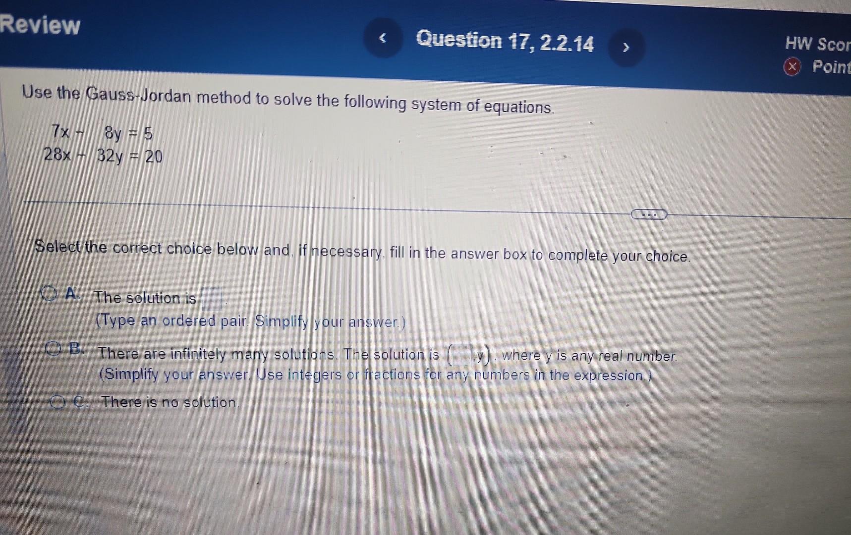 Solved Use the Gauss-Jordan method to solve the following | Chegg.com