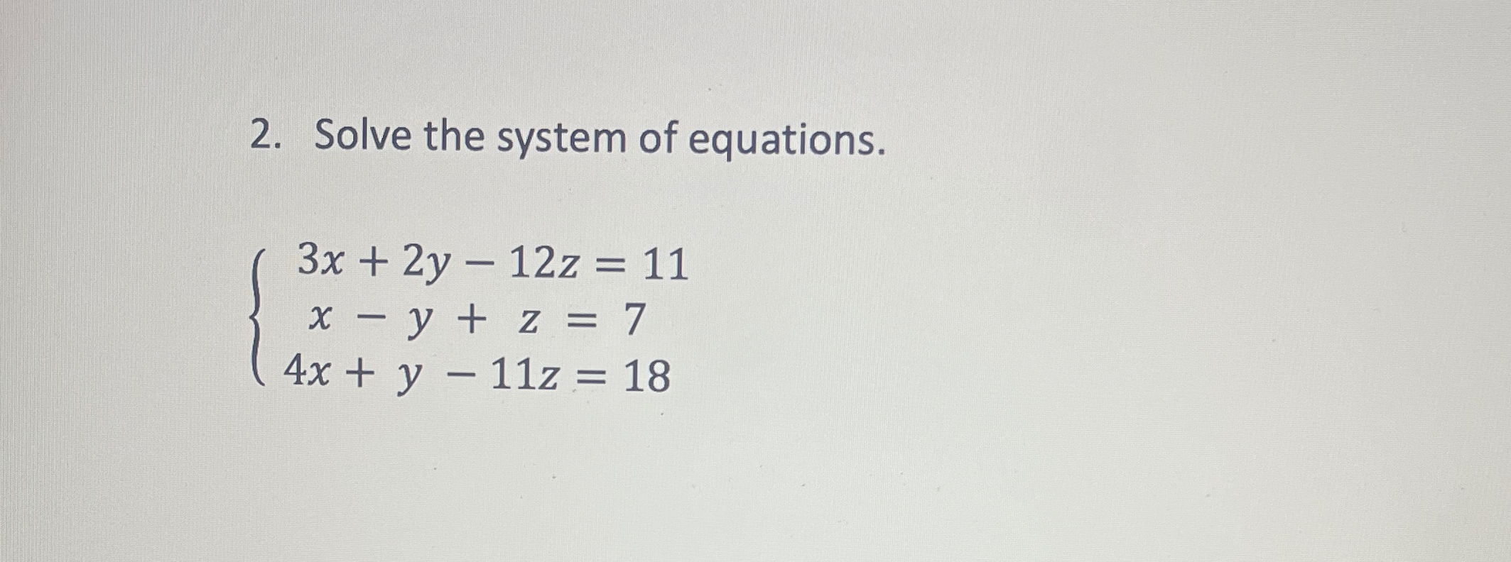 Solved Solve the system of | Chegg.com